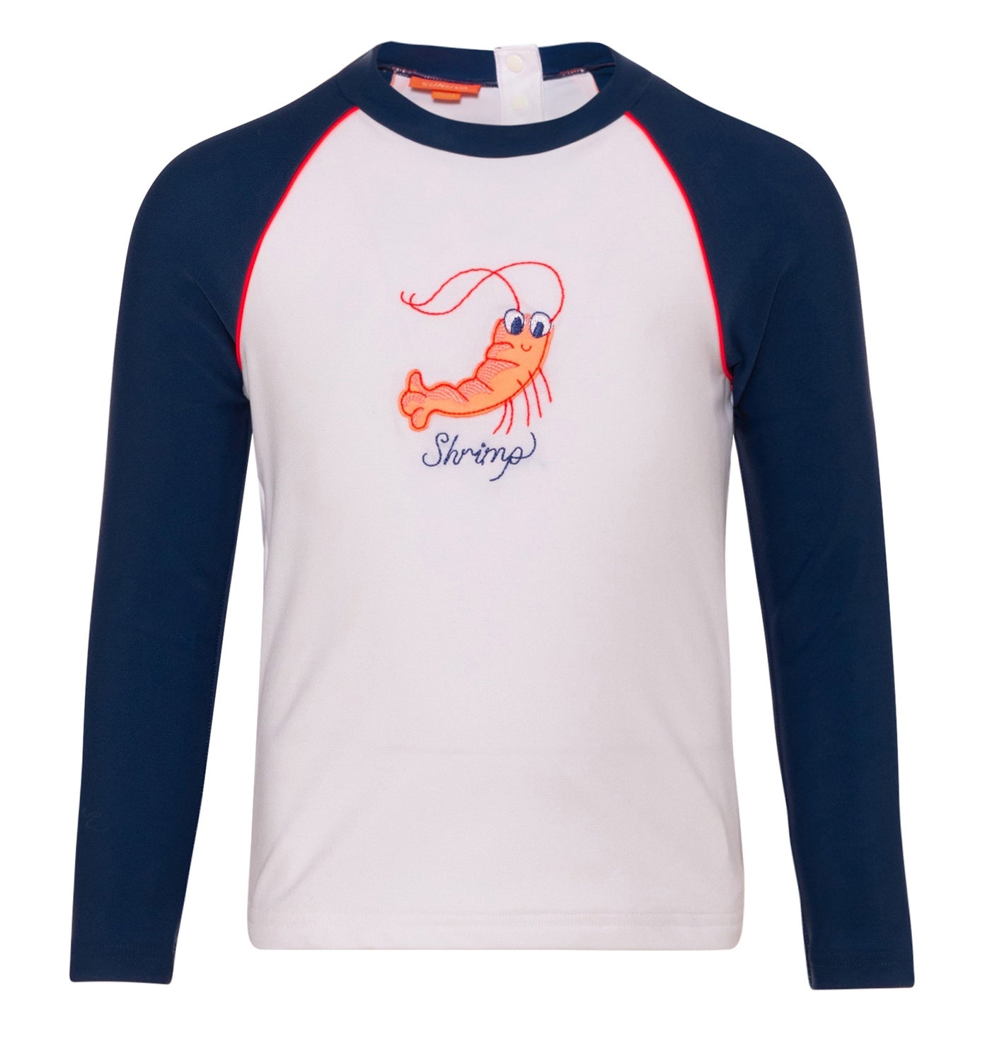 BABY BOYS WHITE SHRIMPY LONG SLEEVE RAGLAN RASH VEST – KIZCLUB